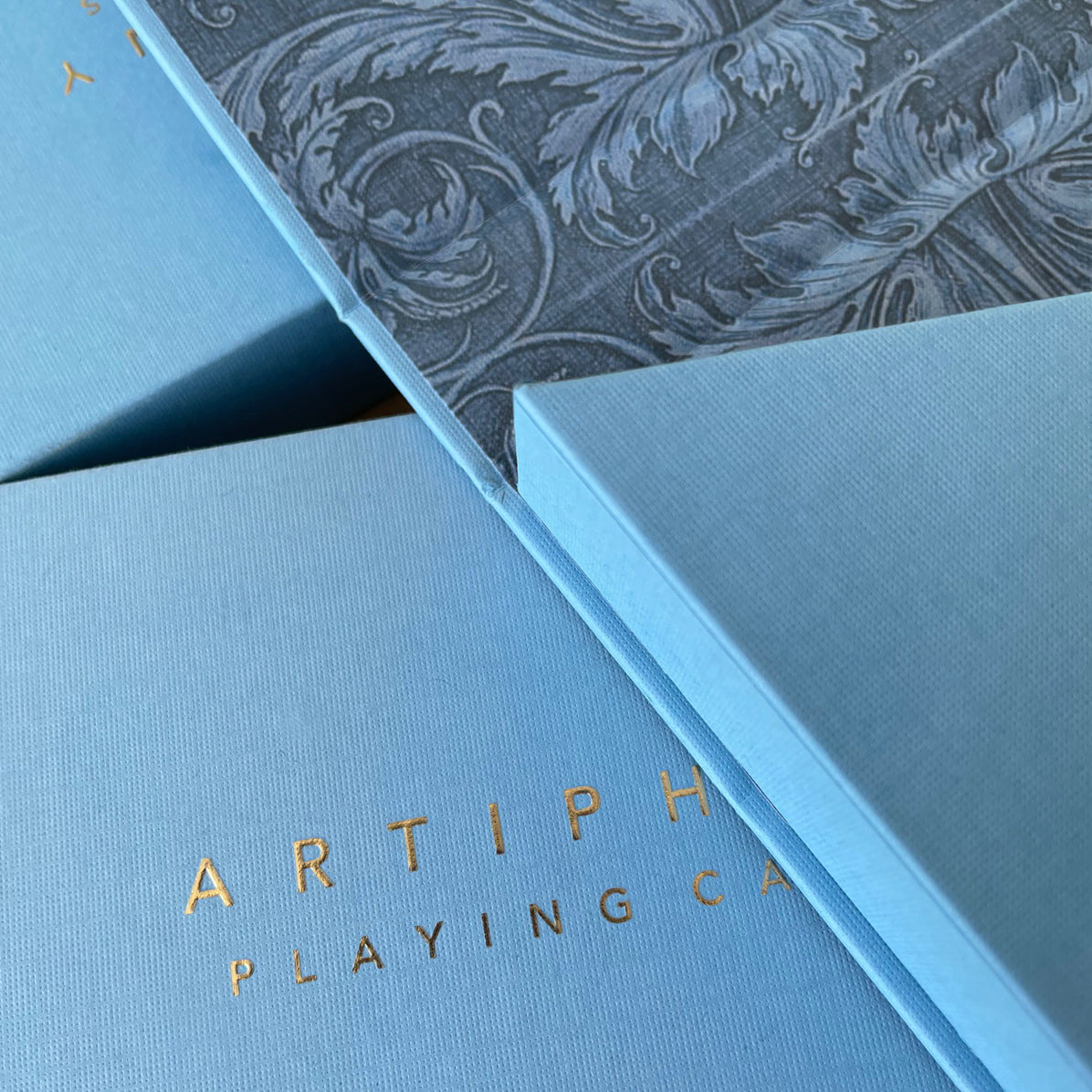 Double Deck Playing Card Box (Blue) EMPTY – Artiphany